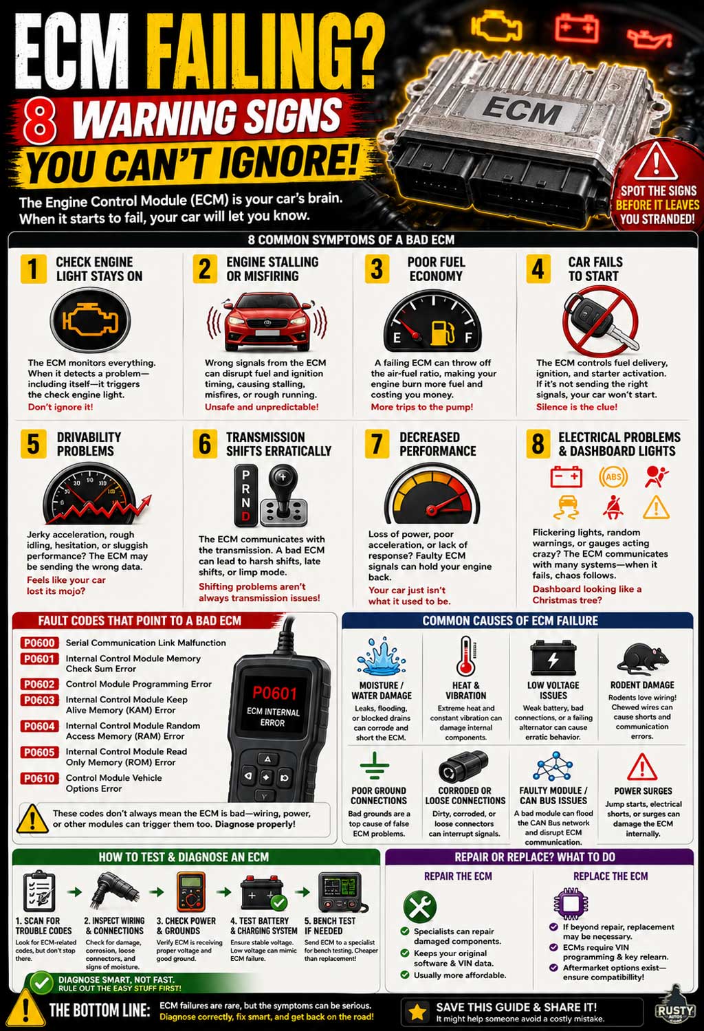 8 Warning Signs Your Car's ECM Is Failing (And How to Spot Them ...