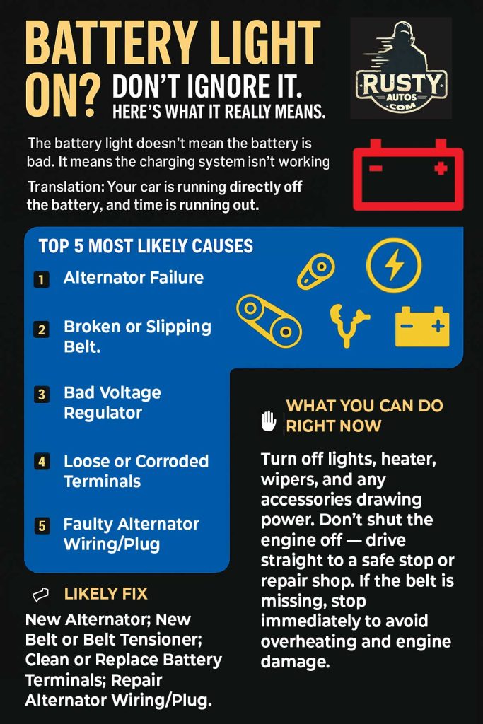 Battery Light On? Here’s What It Really Means - Rustyautos.com